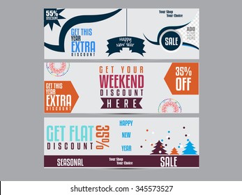 Vector Offer Sale Header Banner Illustration Stock Vector (Royalty Free ...
