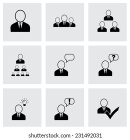 Vector Office People Icon Set On: vector de stock (libre de regalías ...