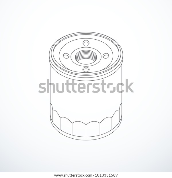Vector Oil Filter Isolated Stock Vector (Royalty Free) 1013331589 ...