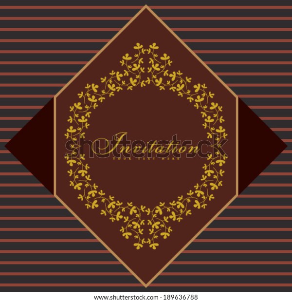Vector Old Invitation Card Floral Detail Stock Vector (Royalty Free ...