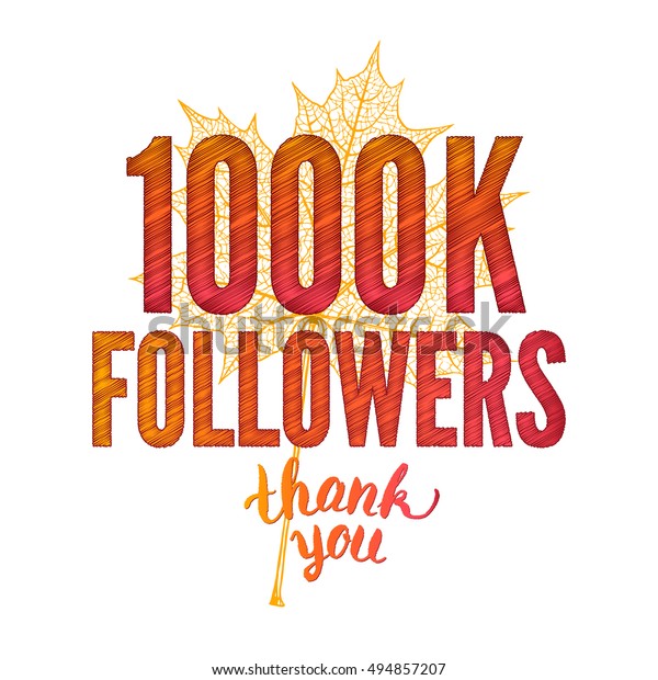 Vector One Million 1000k Thank You Stock Vector (Royalty Free ...