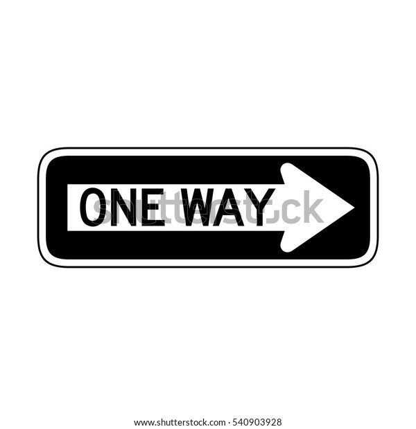 Vector One Way Sign Icon Stock Vector (Royalty Free) 540903928