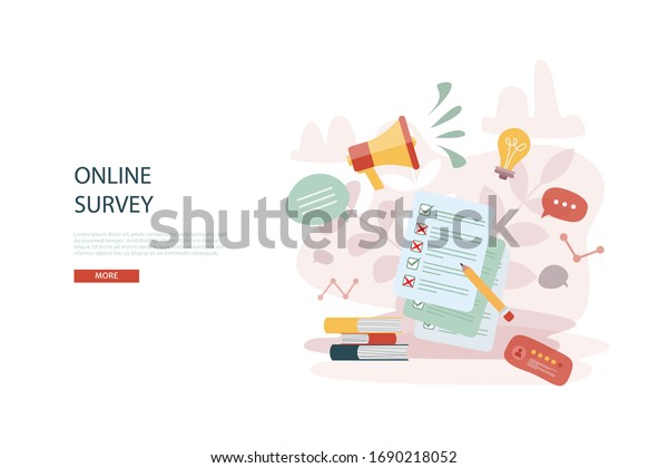 Vector Online Survey Abstract Concept Internet: เวกเตอร์สต็อก (ปลอดค่า ...