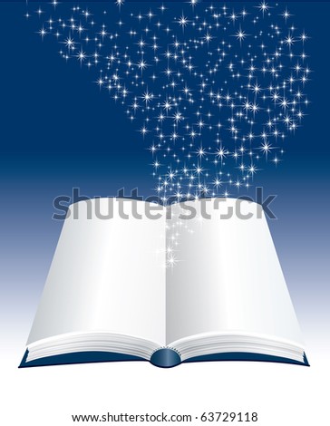 Vector Open Book Stars Inside Stock Vector (Royalty Free) 63729118 ...