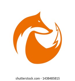 Vector Orange Fox Animal Logo Stock Vector (Royalty Free) 1438485815 ...