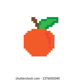Vector Orange Pixel Art Stock Vector (Royalty Free) 1376050340 ...