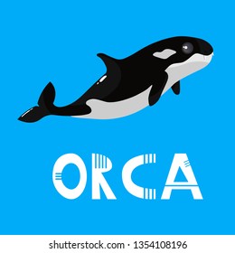 Vector Orca Card Cute Hand Drawn Stock Vector (Royalty Free) 1354108196 ...