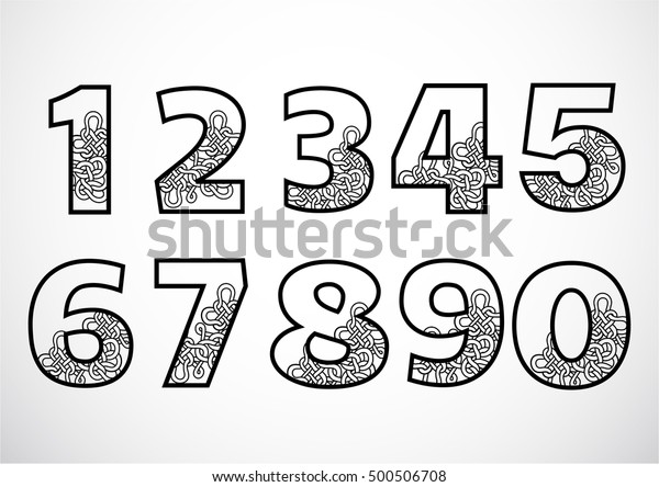 Vector Oriental Style Number Traditional Chinese Stock Vector (Royalty ...