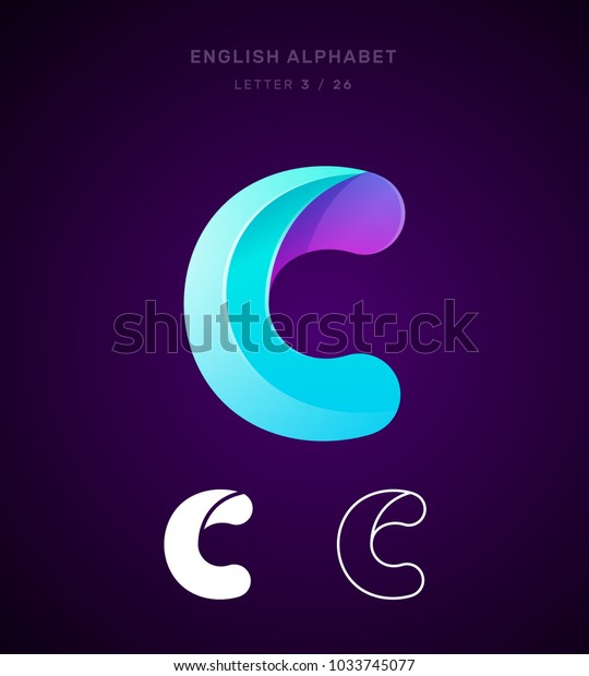 Vector Origami Alphabet Letter C Logo Stock Vector (Royalty Free ...