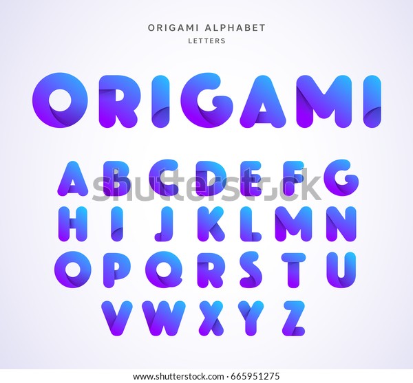 Vector Origami Alphabet Letter Collection Stock Vector (Royalty Free ...
