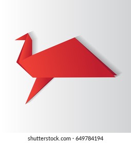 Vector Origami Swan Flying Stock Vector (Royalty Free) 649784194 ...