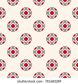 Vector Ornamental Seamless Pattern Geometric Floral Stock Vector ...