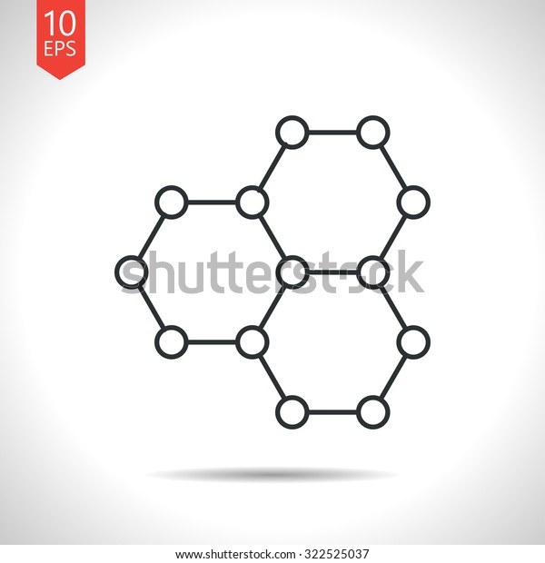 Vector Outline Classic Grey Graphene Icon Stock Vector (Royalty Free ...
