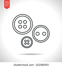 Vector Outline Classic Grey Tailor Button Stock Vector (Royalty Free ...
