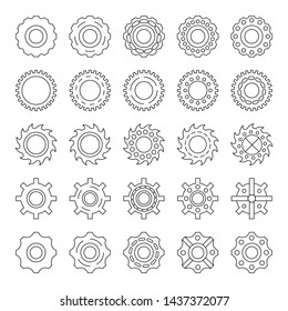 Vector Outline Gear Wheel Icon Gear Stock Vector (Royalty Free ...