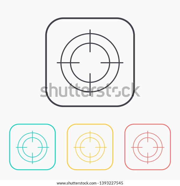Vector Outline Icon Crosshair Stock Vector (Royalty Free) 1393227545