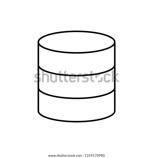 Vector Outline Icon Database Stock Vector (Royalty Free) 1359570980 ...