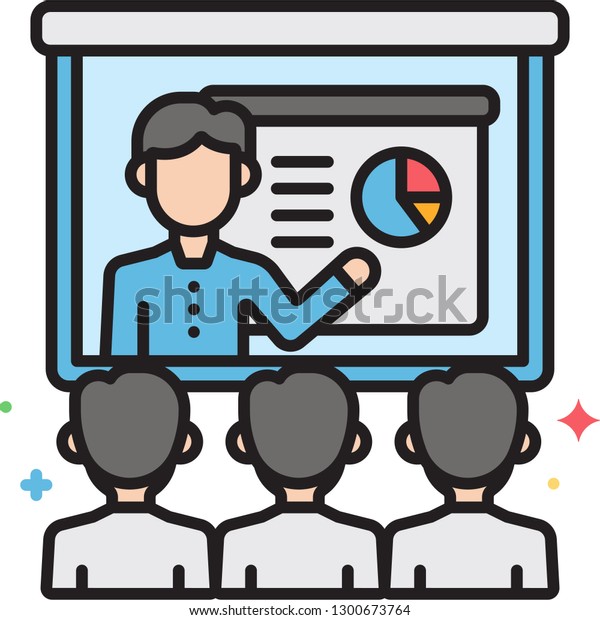 Vector Outline Icon Illustration People Watching Stock Vector (Royalty ...