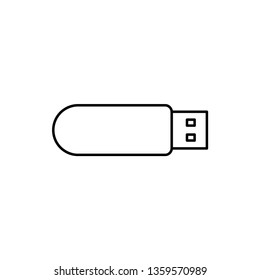 Vector Outline Icon Usb Stick Stock Vector (Royalty Free) 1359570989 ...
