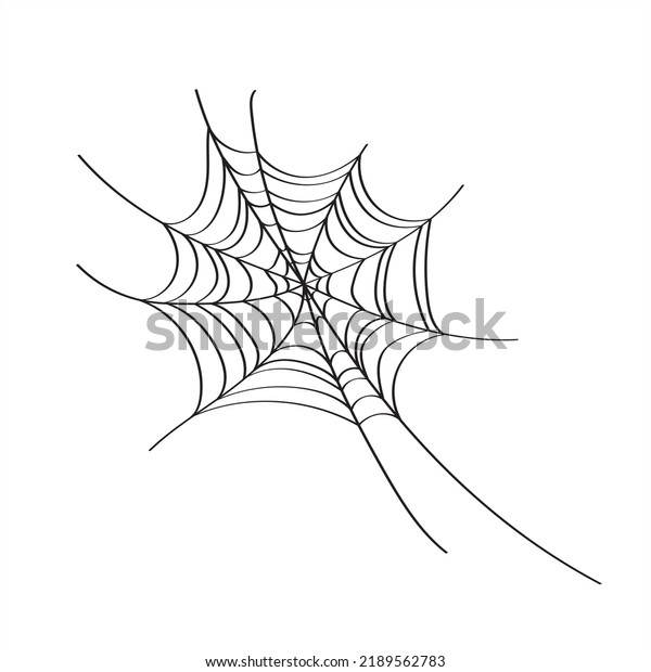 Vector Outline Illustration Simple Halloween Spider Stock Vector ...