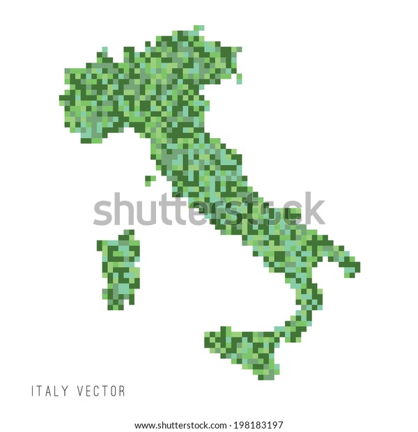 Vector Outline Italy Pixel Art Style Stock Vector (Royalty Free ...