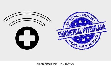 Vector Outline Medical Source Pictogram Endometrial Stock Vector ...