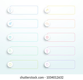 Vector Outline Text Banners Modern Icons Stock Vector (Royalty Free ...