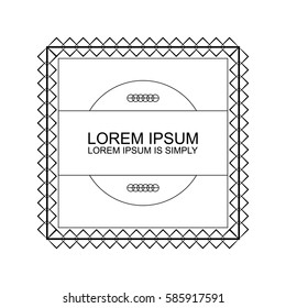 Vector Outline Text Template Stock Vector (Royalty Free) 585917591 ...