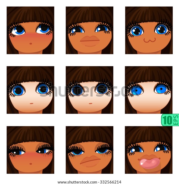 Vector Pack Avatars Icons Smiley Clipart Stock Vector (Royalty Free ...