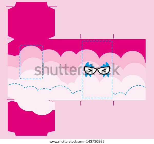 Vector Packaging Pink Character Design Stock Vector (Royalty Free ...