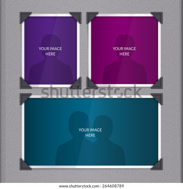 Vector Page Photo Album Photo Frames Stock Vector (Royalty Free ...