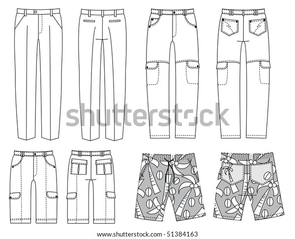 Vector Pants Manfashion Clothes Stock Vector (Royalty Free) 51384163 ...