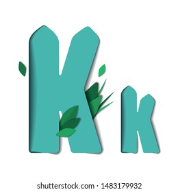 Vector Paper Cut Letter K Papercut Stock Vector (Royalty Free ...
