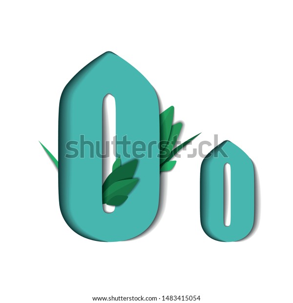 Vector Paper Cut Letter O Papercut Stock Vector (Royalty Free ...