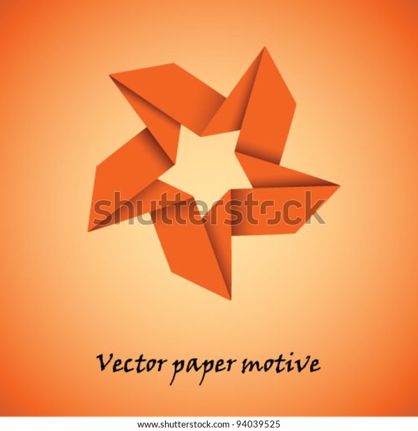 Vector de stock (libre de regalías) sobre Vector Paper Star Motive94039525