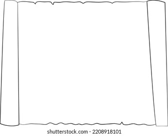 Vector Parchment Line Art Black White Stock Vector (Royalty Free ...
