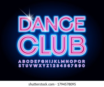 Vector Neon Flyer Stand Club Glowing Stock Vector (Royalty Free ...