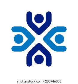 Vector Party People Logo Template Stock Vector (Royalty Free) 280746803 ...