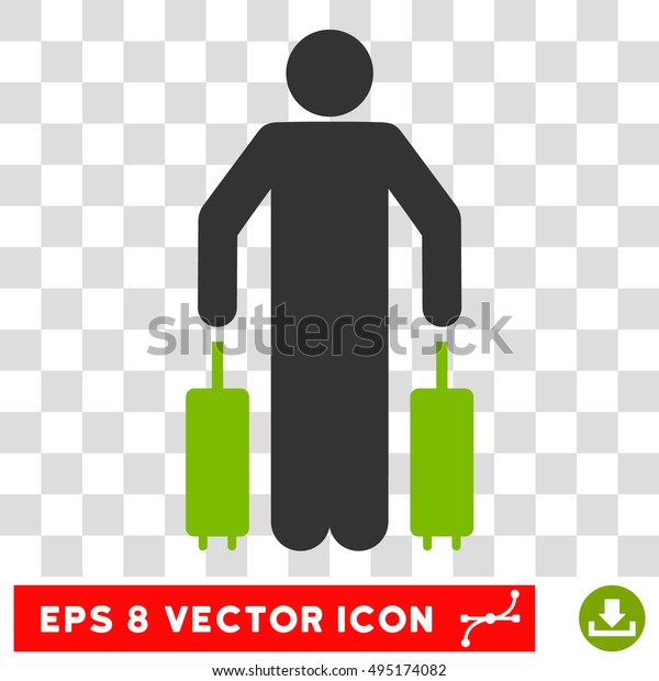 Vector Passenger Luggage Eps Vector Pictogram Stock Vector (Royalty ...