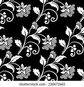 Vector Patterndesign Leaves Flowers Like Mesh Stock Vector (Royalty ...