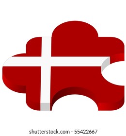 Vector Pazl National Symbolics Denmark Stock Vector (Royalty Free ...