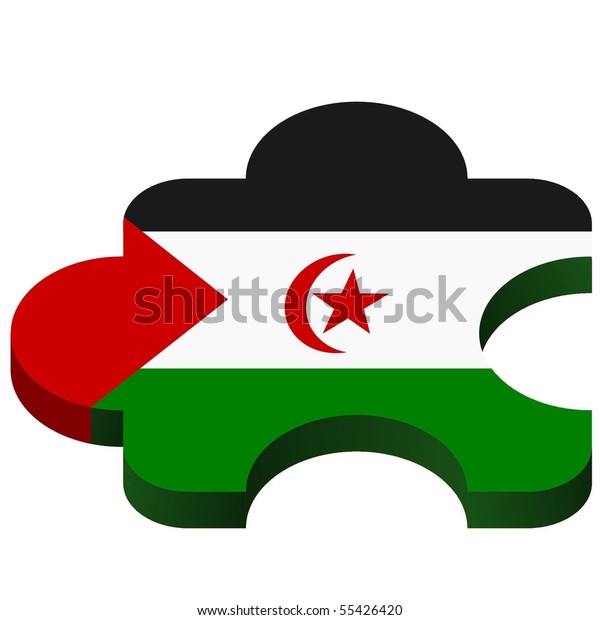 Vector Pazl National Symbolics Western Sahara Stock Vector (Royalty ...