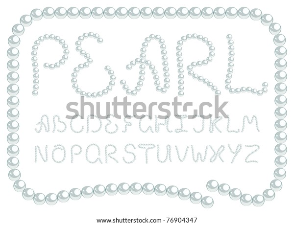 Vector Pearl Alphabet On White Background Stock Vector (Royalty Free ...