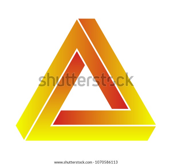 Vector Penrose Triangle On White Background Stock Vector (Royalty Free ...