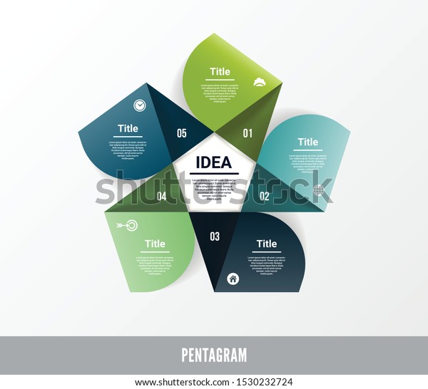 Vector Pentagon Infographic Template Diagram Graph Stock Vector ...