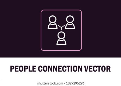 Vector People Connection Isolated On Dark Stock Vector (Royalty Free ...
