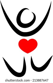 Vector People Heart Icon Stock Vector (Royalty Free) 213887647 ...