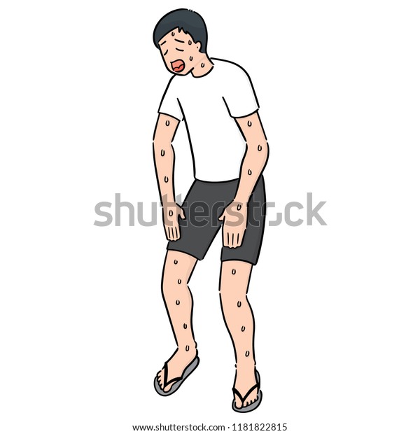 Vector People Hot Weather Stock Vector (Royalty Free) 1181822815 ...