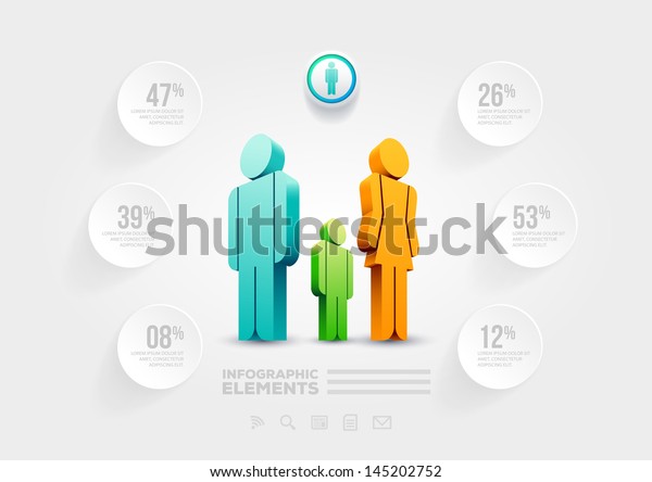 Vector People Infographic Design Template Elements Stock Vector ...