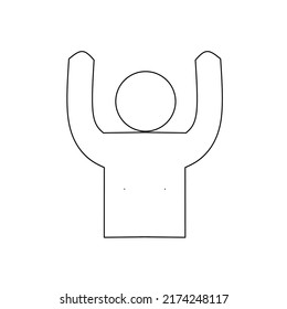 Vector People Raising Their Hands Attractive Stock Vector (Royalty Free ...